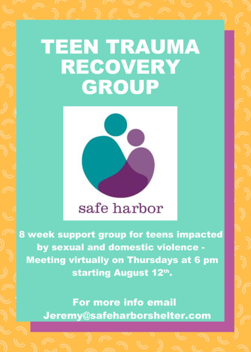 Teen Trauma Recovery Group Flyer - Safe Harbor